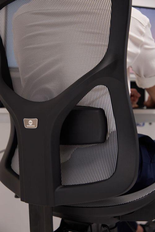 Ghế Công Thái Học Manson Vera Lưới CloudMesh Đen Gác Chân, Lưng Nâng Hạ ...